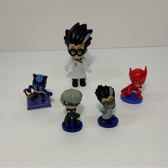 Toys | Pj Masks Lot Of 5 Cake Topper Toy Figures Catboy Owlette Romeo ...